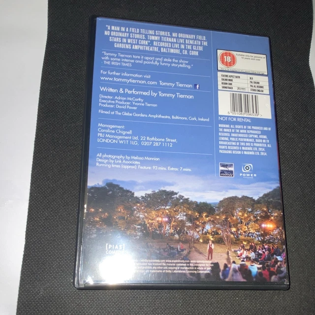 TOMMY TIERNAN: STRAY Sod DVD 18 2014 PAL R2 93 Mins Stand-Up Comedy £3. ...