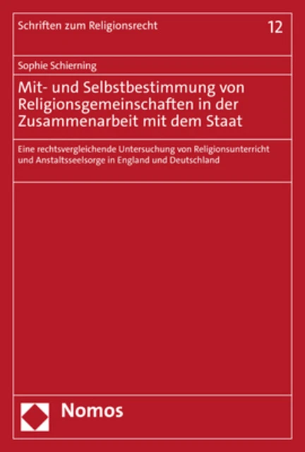 MIT- UND SELBSTBESTIMMUNG von Religionsgemeinschaften in der Zusammenarbeit... EUR 64,00 ...