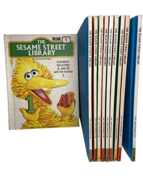 SESAME STREET LIBRARY Volumes 1-10 Set Children Reading Learning ...