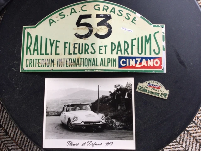 PLAQUE RALLYE CRITÉRIUM ALPIN 1962 R.TRAUTMANN #53 CITROËN Photo ...
