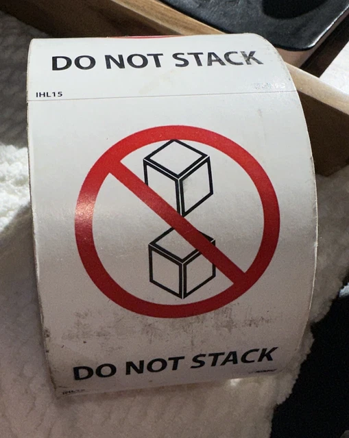 DO NOT STACK Universal LARGE 4x3 Warning Labels Stickers 500 ROLL ...