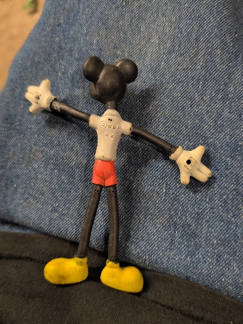 VINTAGE, POSEABLE MICKEY MOUSE "STICK FIGURE," (4.50" Tall, 3" Wide ...