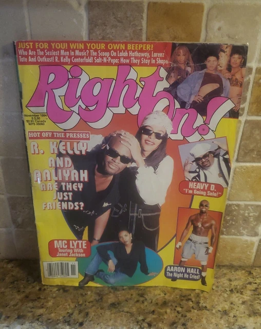 VINTAGE RARE RIGHT On! Magazine R.kelly And Aaliyah Are They Just ...