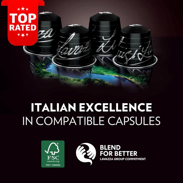 ESPRESSO PODS 100 Aluminium Compatible with Nespresso Medium-Dark 100% ...