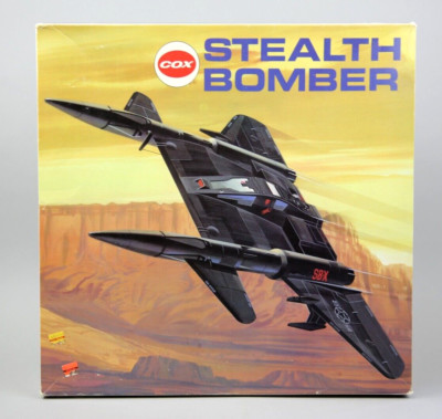 VINTAGE COX STEALTH Bomber Control Line Model Airplane w/.049 Engine ...