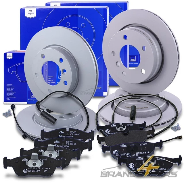 ATE BREMSSCHEIBEN +BREMSBELÄGE +Warnkontakte Vorne+Hinten Für Bmw 3-Er E46 EUR 208,10 - PicClick DE