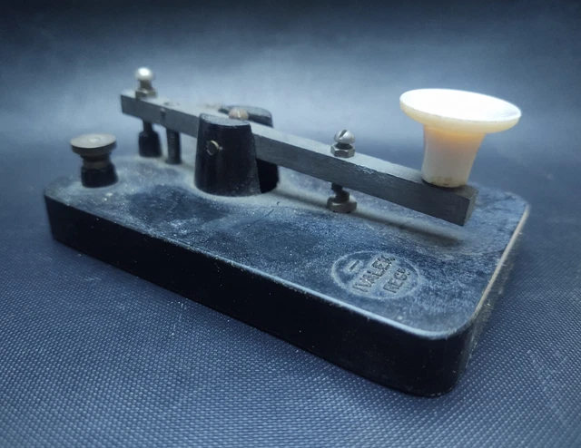 WW2 VINTAGE MORSE Key With Spark Quench Unit And Spark Gap Coil Very ...
