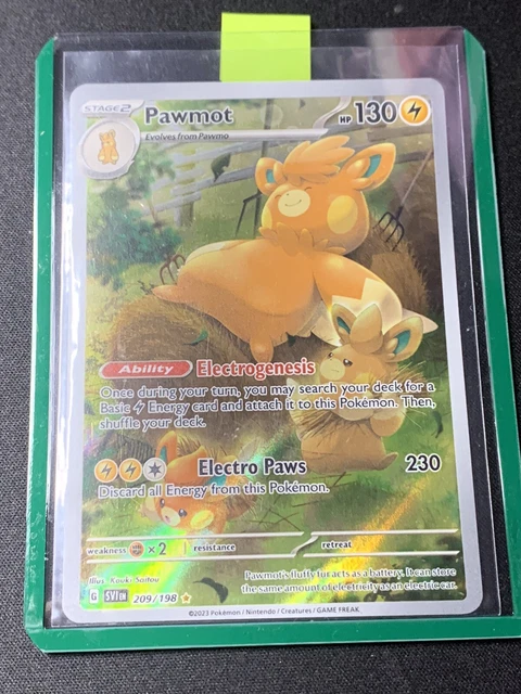 POKEMON TCG 209/198 Pawmot Scarlet and Violet Base Illustration Rare ...