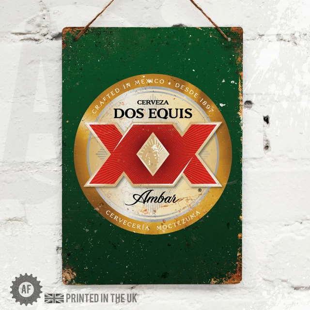 DOS EQUIS XX (Portrait) Metal Wall Sign Pub Bar Kitchen Home Mancave ...