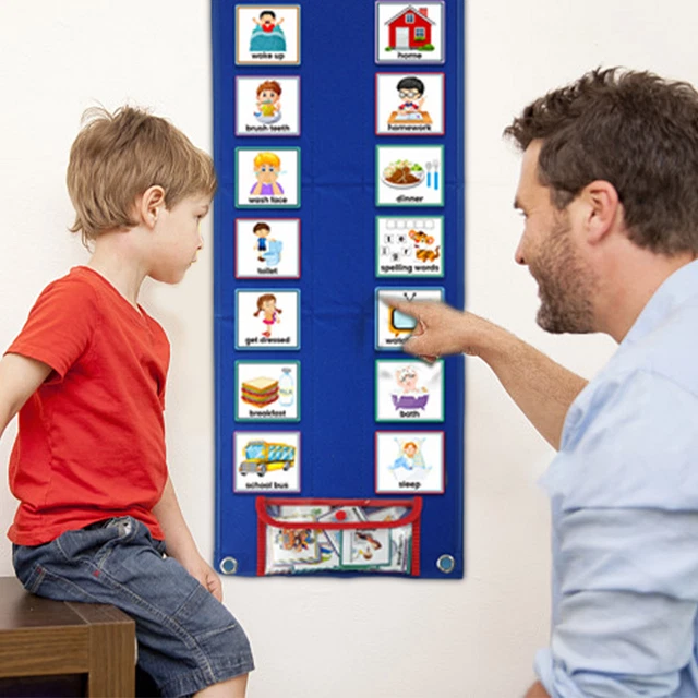 KIDS VISUAL SCHEDULE Cards Daily Routine Card Chore Chart Week Schedule ...