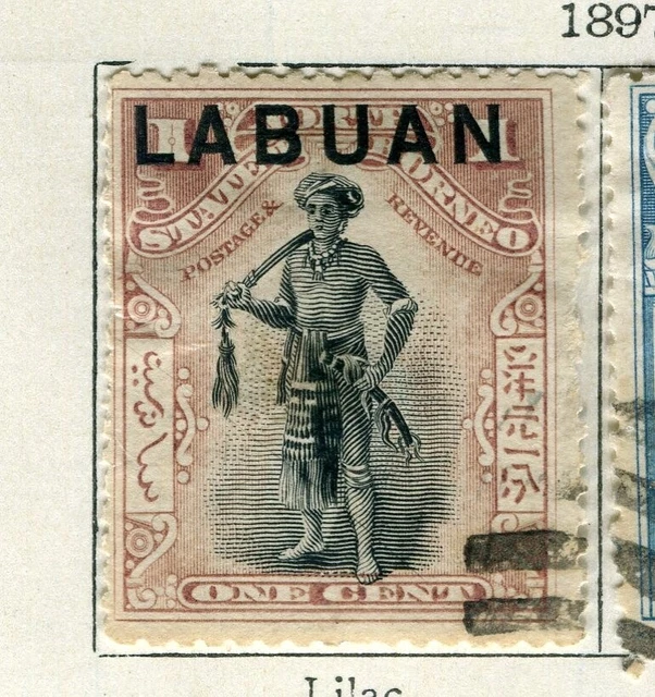 NORTH BORNEO; LABUAN 1897 early classic Pictorial issue used 2c. value ...