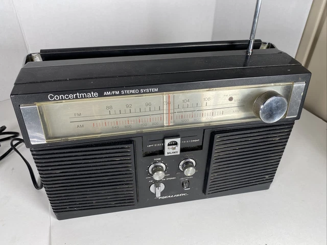 VINTAGE REALISTIC CONCERTMATE AM/FM Stereo System - Model 12-708 $58.80 ...