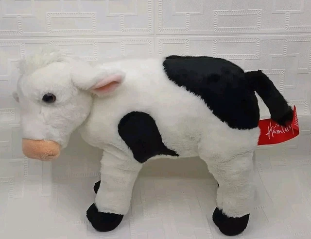 HAMLEYS SOFT PLUSH Toy Cow, Suitable From Birth, 30cm Long. 24cm Tall £ ...