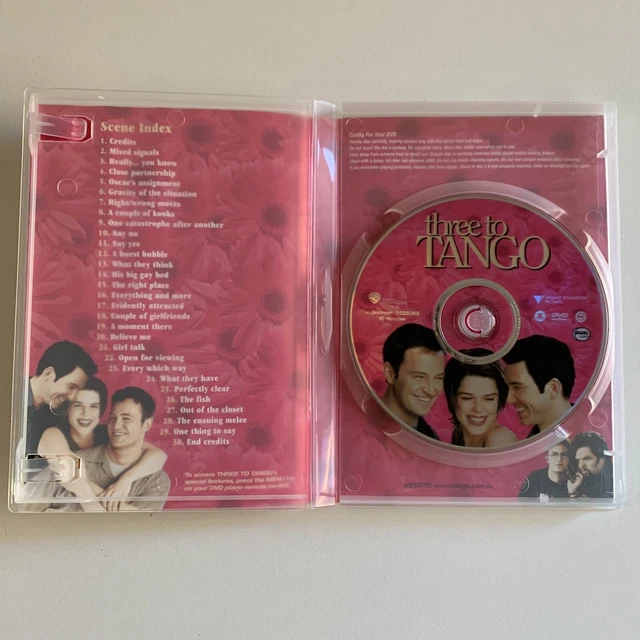 THREE TO TANGO (DVD, 1999) PAL Region 4 (Matthew Perry, Neve Campbell, Dylan... $11.95 - PicClick AU
