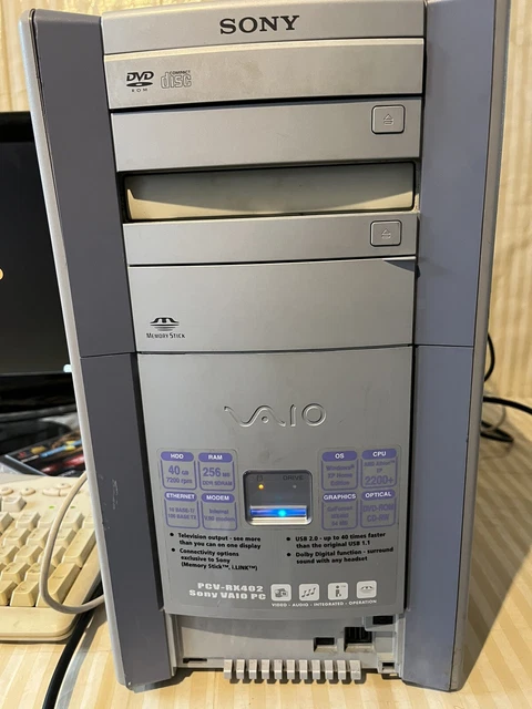 VINTAGE SONY VAIO PCV-RX402 Desktop Computer Windows XP - GForce 4 ...