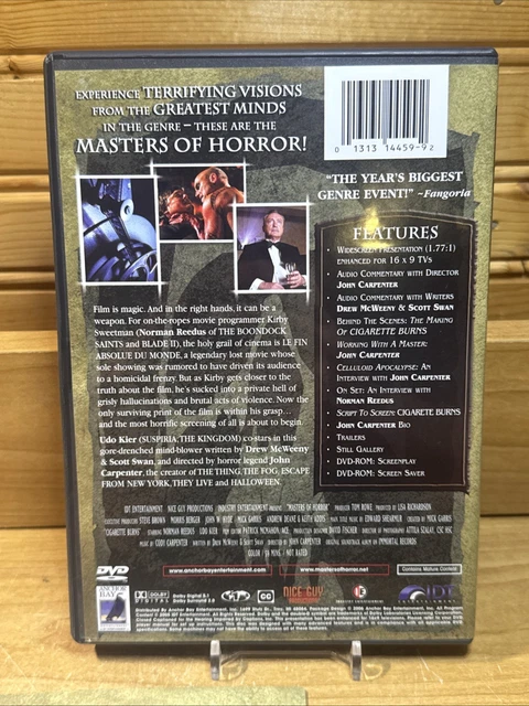 CIGARETTE BURNS DVD by John Carpenter Masters of Horror $29.99 ...