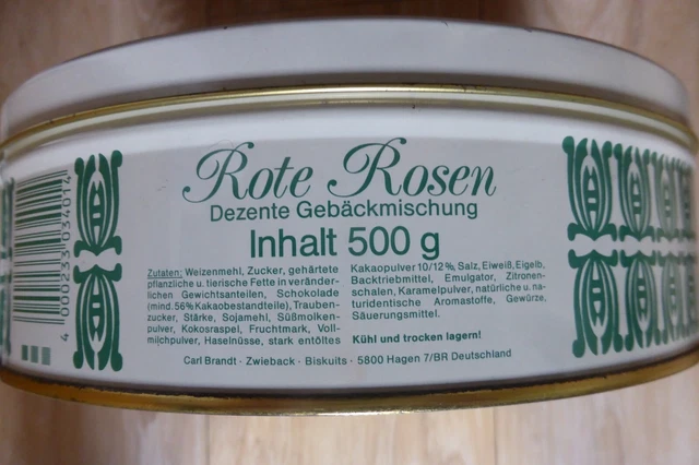 GROSSE RUNDE BLECHDOSE, Dose, Keksdose, Carl Brand Zwieback - Biskuits ...