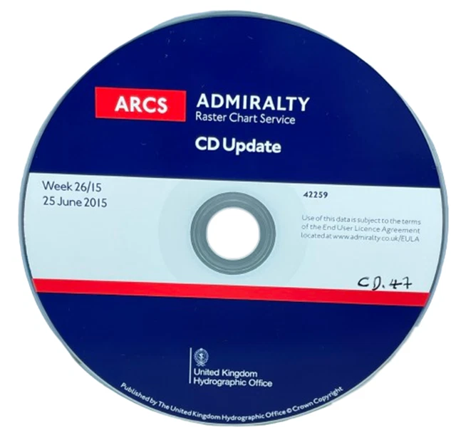 ADMIRALTY ARCS CD Update Raster Chart Digital Official Maritime 42259 ...