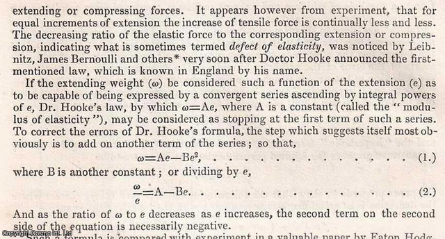 THE HYPERBOLIC LAW Of Elasticity Of Cast Iron. An Uncommon Original ...
