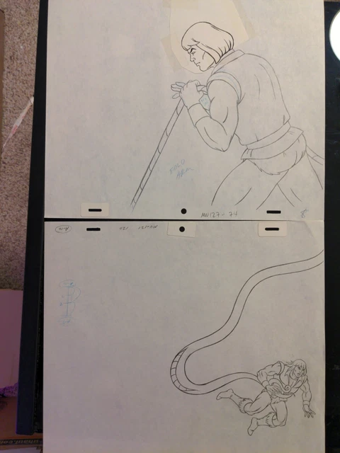 VINTAGE HE-MAN ANIMATION CELS ART FILMATION STUDIOS ART DRAWING 80s ...