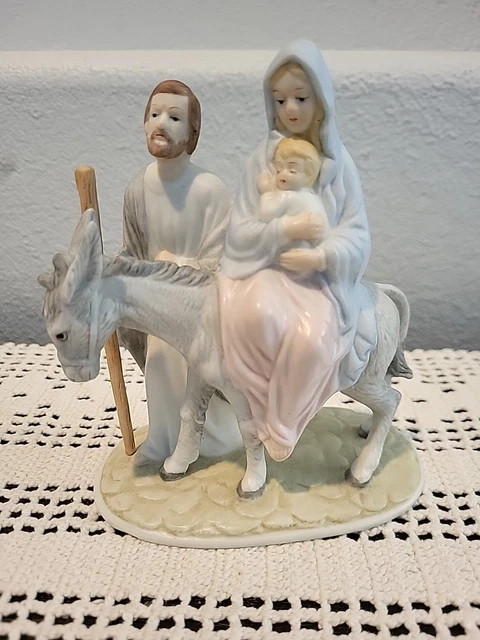 VTG VALENCIA COLLECTION 1984 RR Roman Inc NATIVITY Joseph Mary Baby ...