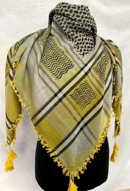 RARE ORIGINAL PALESTINIAN Keffiyeh Shemagh Arab Hatta Cotton Desert ...
