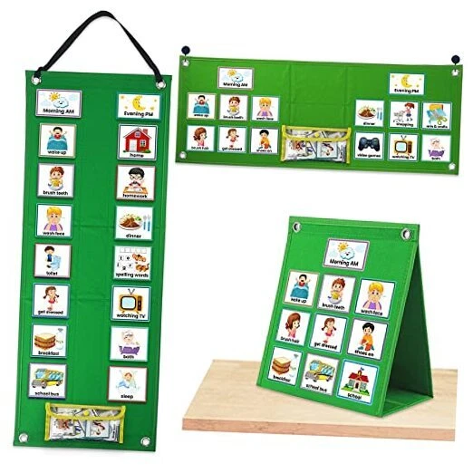VISUAL SCHEDULE CHART for Kids,Daily Routine Chart for Toddlers with 70 ...