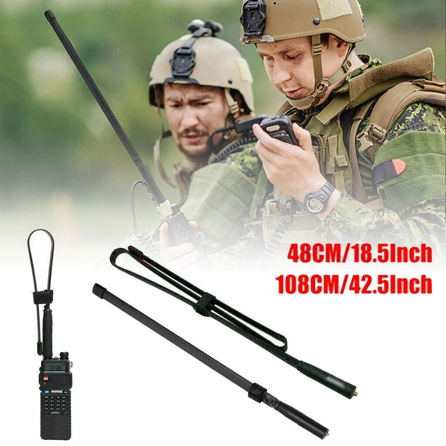 42.5'' FEMALE TACTICAL Antenna VHF/UHF For Baofeng UV-5R UV-82 Two Way ...
