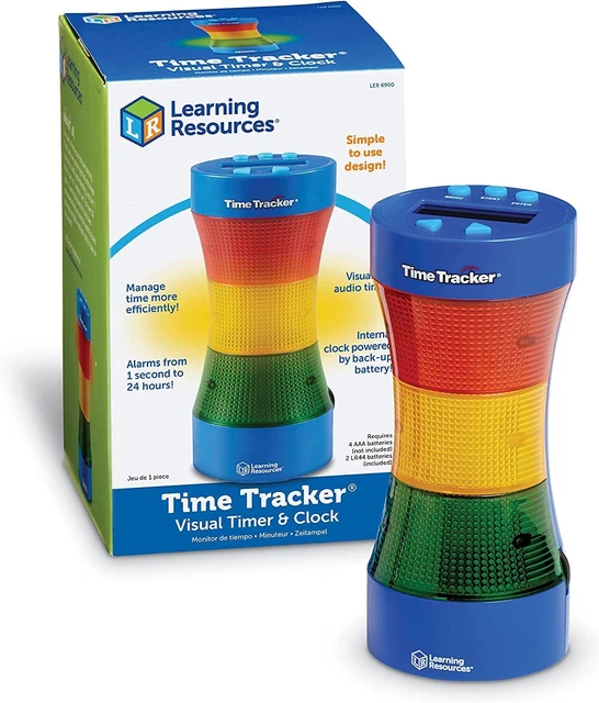 LEARNING RESOURCES TIME Tracker Visual Timer & Clock with Alarm X407 £32.99 - PicClick UK