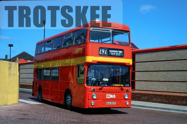 35MM SLIDE LONDON Bus Leyland Atlantean MUA862P Edgware Bus Station ...