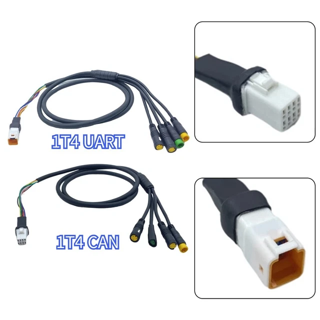 CÂBLE MOTEUR NOIR avec interface UART/CAN pour Bafang M400 G330 G510 ...