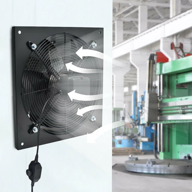INDUSTRIAL VENTILATION EXTRACTOR Exhaust Axial Fan Air Blower Speed ...