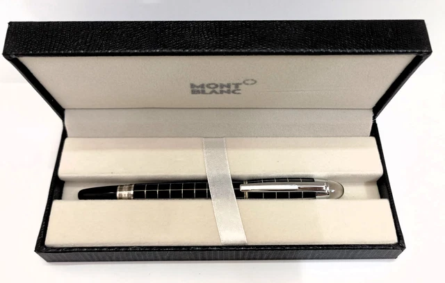 MONT BLANC STAR Walker Black Ball Pen Black-Ink Chrome Trim ...