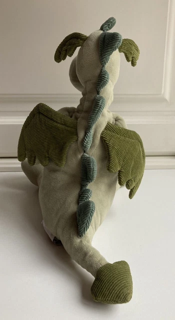 JELLYCAT J3576 DYLAN Dragon Sensory Green 9” Soft Toy Plush with bell ...
