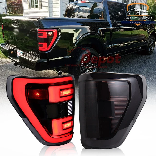 SMOKED LED TAIL Lights For 2021 2022 2023 Ford F150 F-150 XLT 4X4 w ...