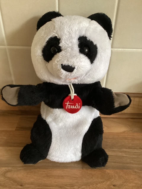 VINTAGE TRUDI PANDA Glove Hand Puppet Soft Toy Plush Black & White £7. ...