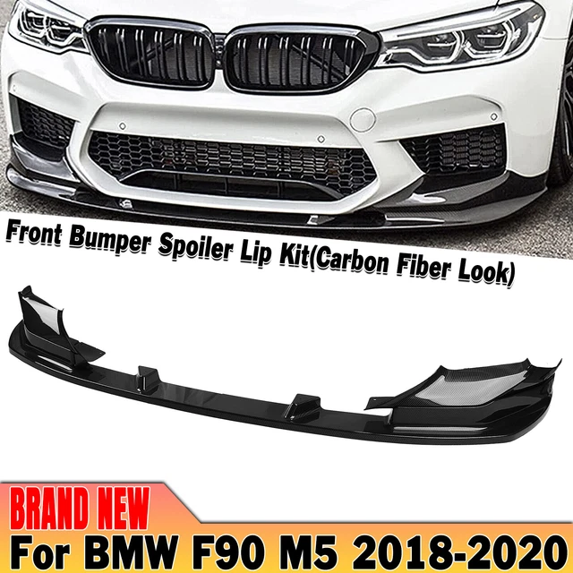 CARBON FIBER LOOK Front Bumper Spoiler Lip Kit For BMW F90 M5 2018 2019 ...