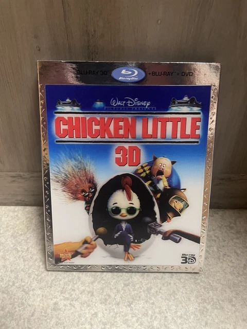 DISNEY CHICKEN LITTLE Blu-Ray and DVD with Lenticular Cover 3D Buray ...