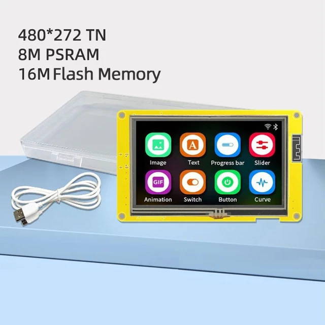 Esp32 S3 Hmi 8m Psram 16m Flash Arduino Lvgl Wifi And Bluetooth Module