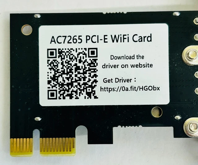 UBIT AC1200 AC7265 1200Mbps Wireless WiFi PCIe WiFi 5 Dual-Band ...