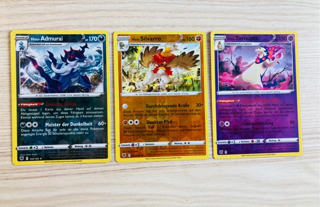 TORNUPTO/ADMURAI/SILVARRO REVERSE POKEMON Cards Collection, German ...