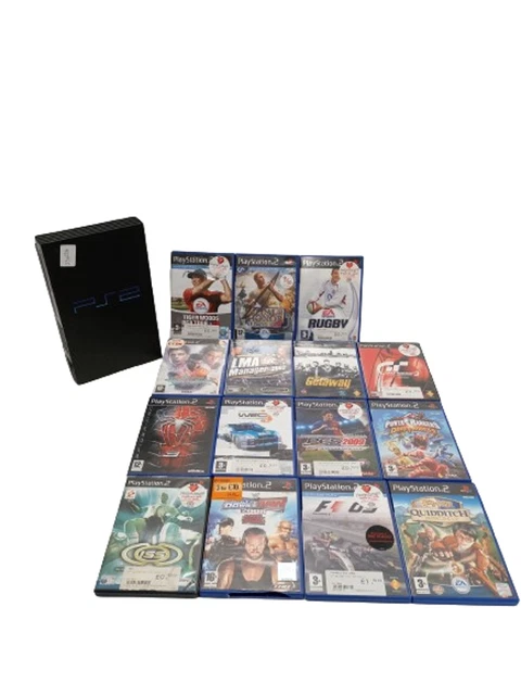 SONY PLAYSTATION 2 PS2 Bundle X15 Games Model SCPH-50003 Pre Owned ...