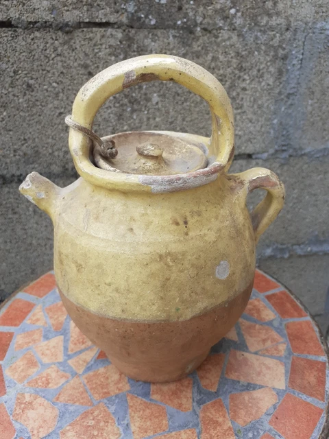 CRUCHE CHEVRETTE EN Terre Cuite Vernisse 19ème. EUR 20,00 - PicClick FR