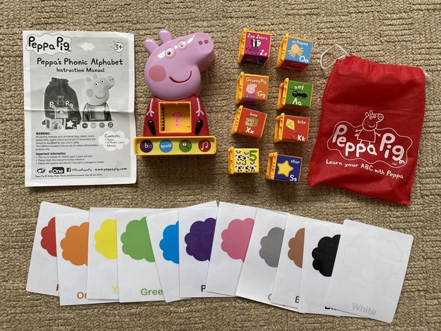 PEPPA’S PHONIC ALPHABET Peppa Pig Letters Colours Flash Cards Learning ...