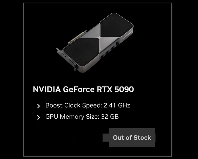 NVIDIA GEFORCE RTX 5090 FE Founders Edition GDDR7 Graphics Card - Brand ...