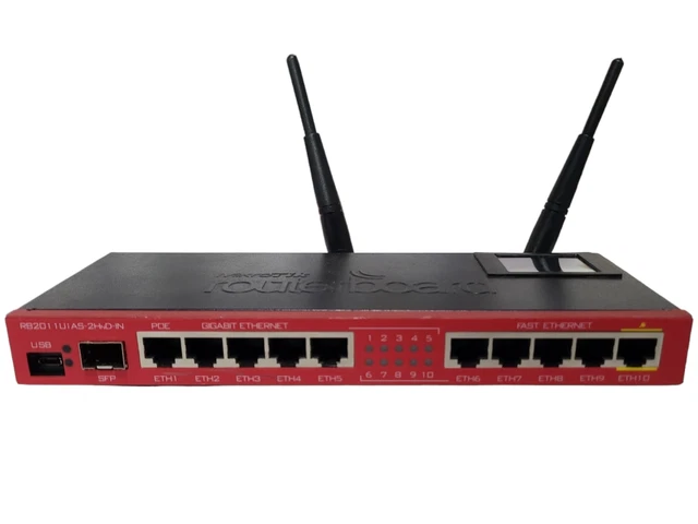 MIKROTIK RB2011UIAS-2HND-IN ROUTERBOARD 2.4GHz 10 Port Wireless Enet ...