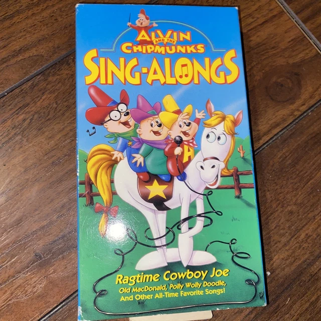 VHS ALVIN AND the Chipmunks Sing-Alongs Ragtime Cowboy Joe (VHS, 1993 ...