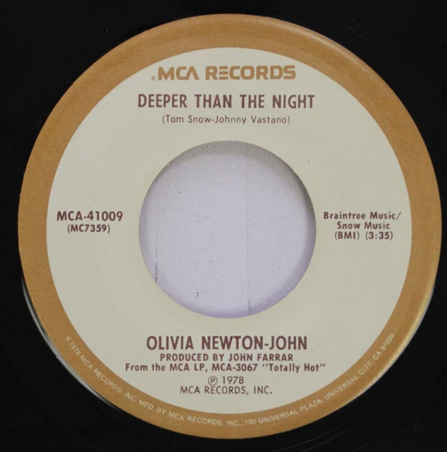 POP 45 OLIVIA Newton-John - Deeper Than The Night / Veuillez Don Garder ...