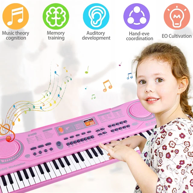 Digital Piano Pyle 61 Keys Electric Keyboard Piano, Kids Music Keyboard ...