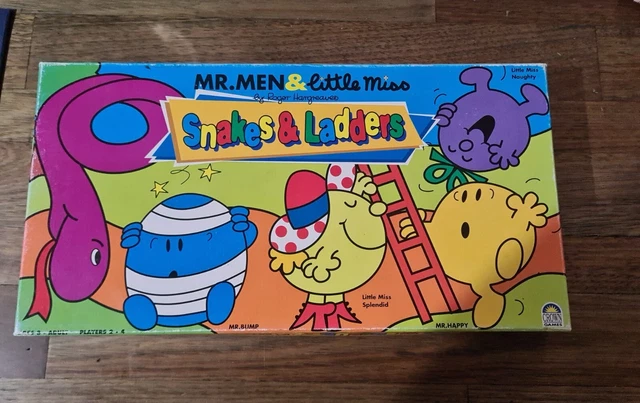 MR. MEN & Little Miss Snakes & Ladders Board Game Crown Games 1996 ...